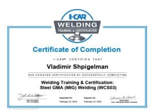 Certifications - Auto Group Collision